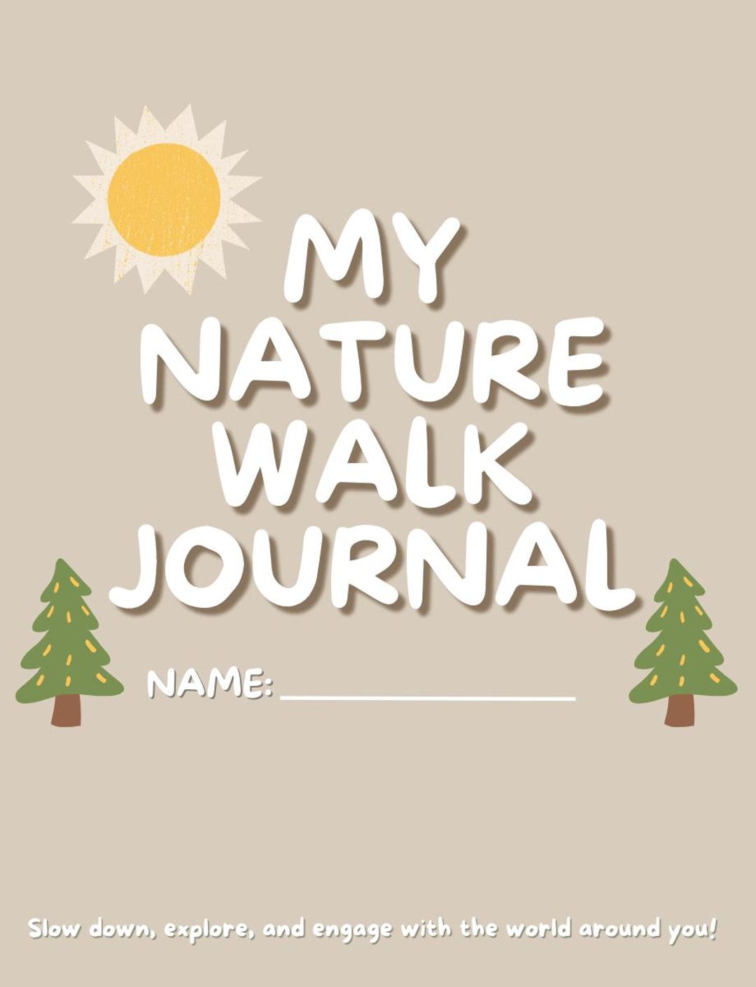 Nature Walk Journal for Kids | Printable Outdoor Exploration Mini-book ...