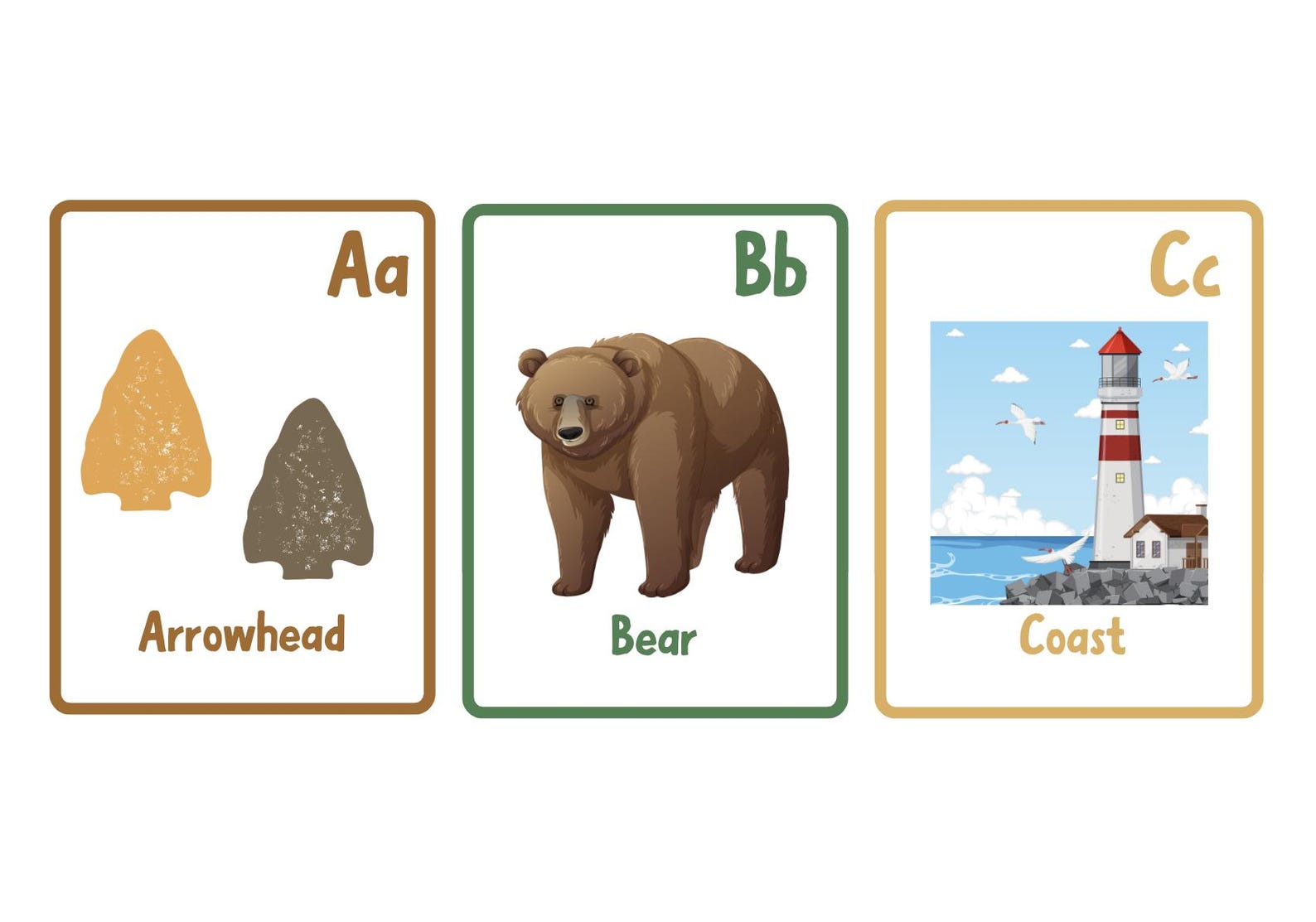 PNW Alphabet Flashcards for Kids | Pacific Northwest Nature ABC Cards ...