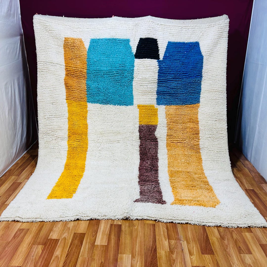 Wool Rug Runer Gree: Colorful Handmade Shag Area Carpet - Etsy