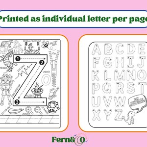 Kids Alphabet Tracing Colouring Book. Learn to Write Abcs. 28 Page ...