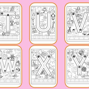 Kids Alphabet Tracing Colouring Book. Learn to Write Abcs. 28 Page ...