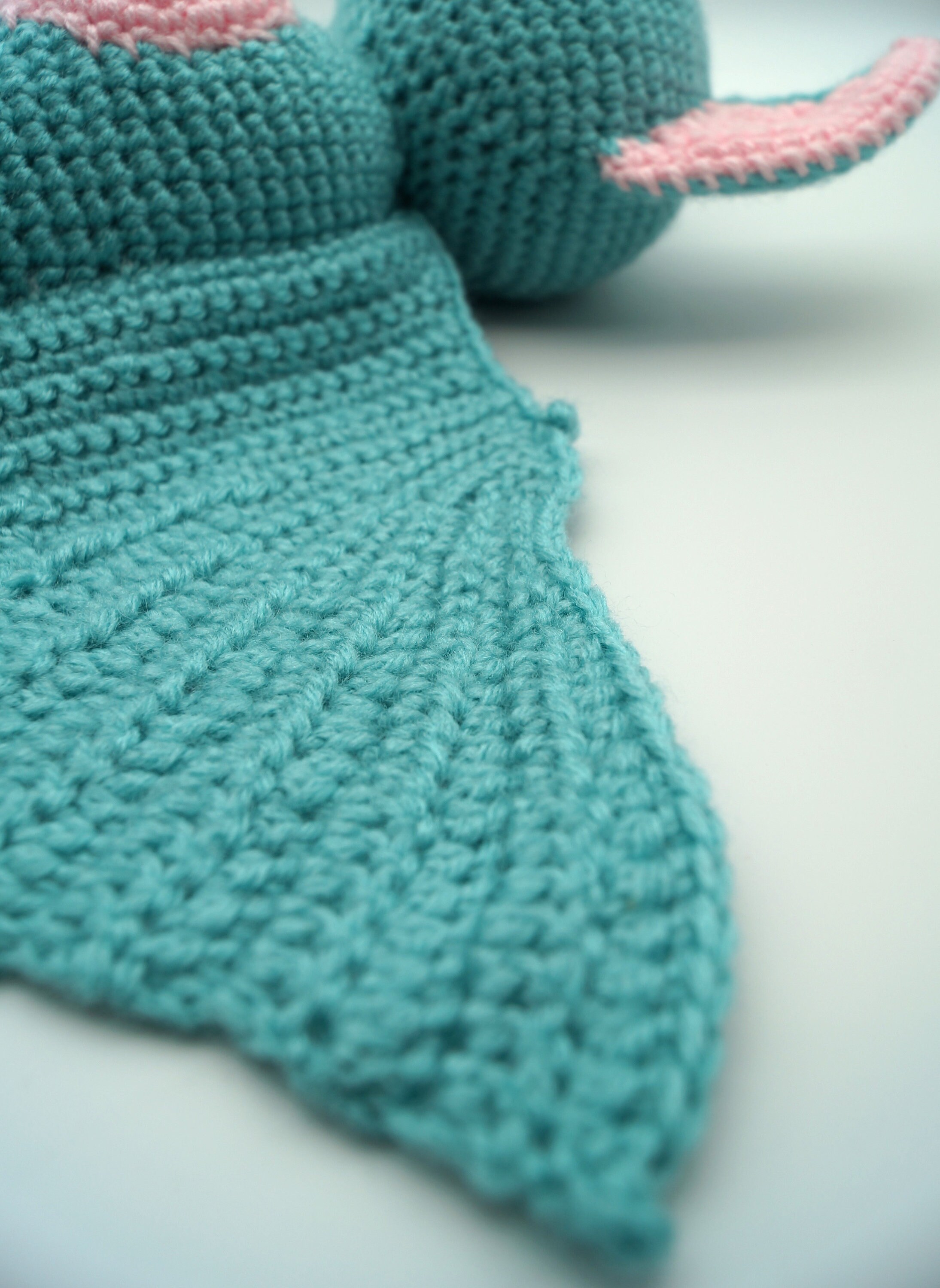 Sweet Big-eyed Bat - Handmade Crochet Amigurumi - Teal Aqua Blue ...