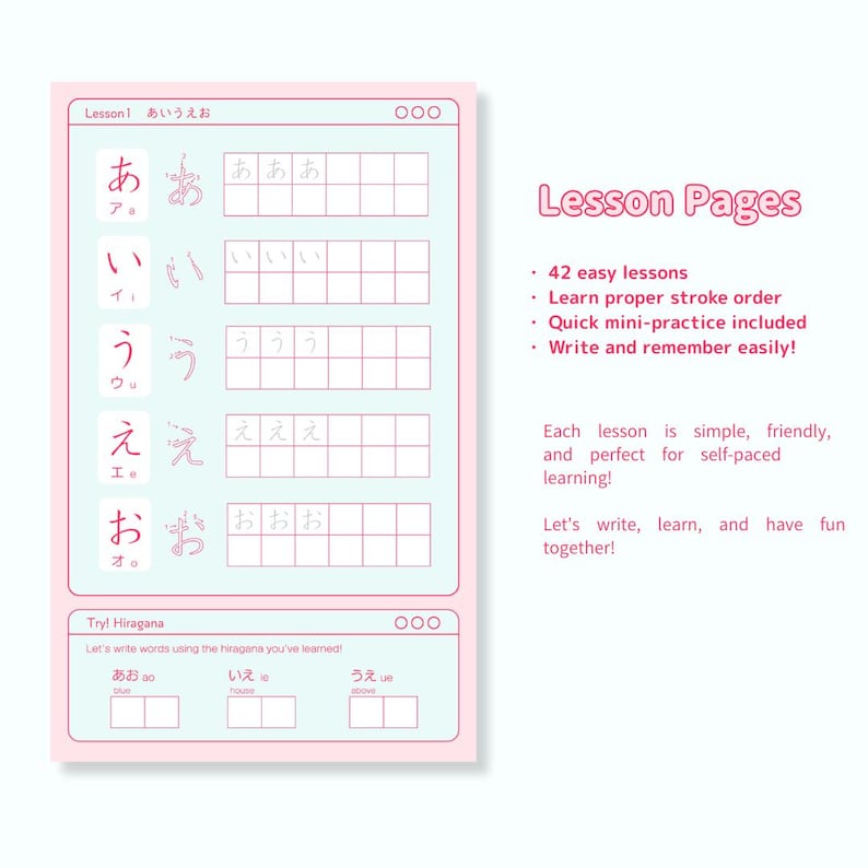 Japanese Hiragana & Katakana Workbook｜easy Writing Lessons for ...