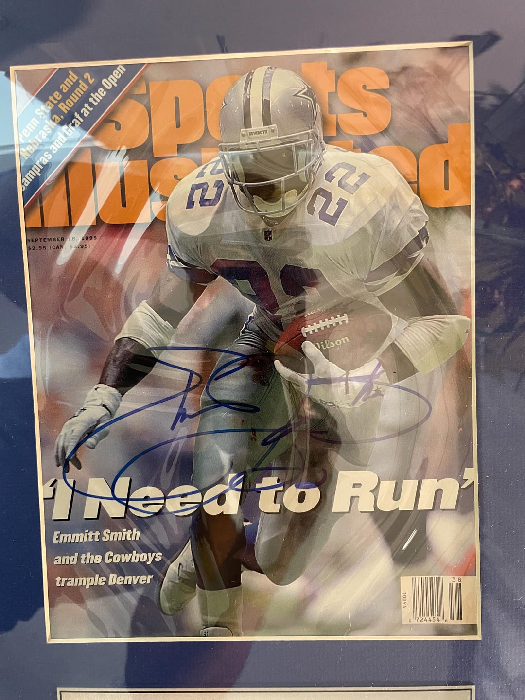 Emmitt Smith Autograph Sports Illustrated Cover With COA - Etsy
