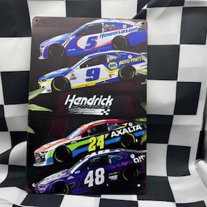 Hendrick Motorsports NASCAR 12" X 8" Metal Sign - Etsy