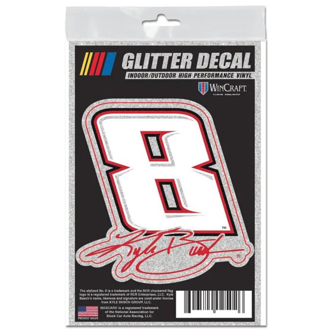 Kyle Busch NASCAR Decal Glitter 3" X 5" - Etsy