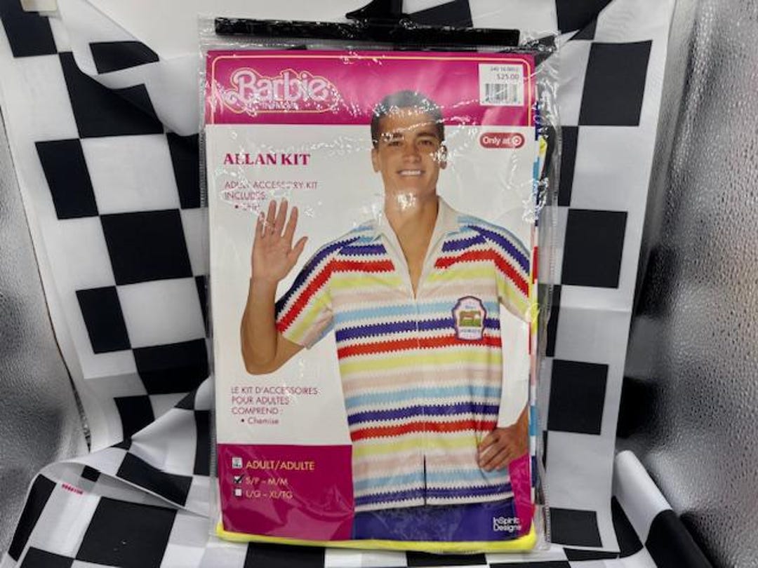 Barbie the Movie Men's Allan Halloween Costume Shirt Adult Small/medium ...