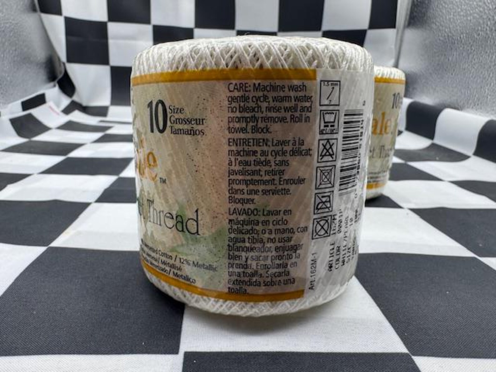 2 ROYALE Metallic Crochet Thread White Pearl Size 10 100 Yards Color ...