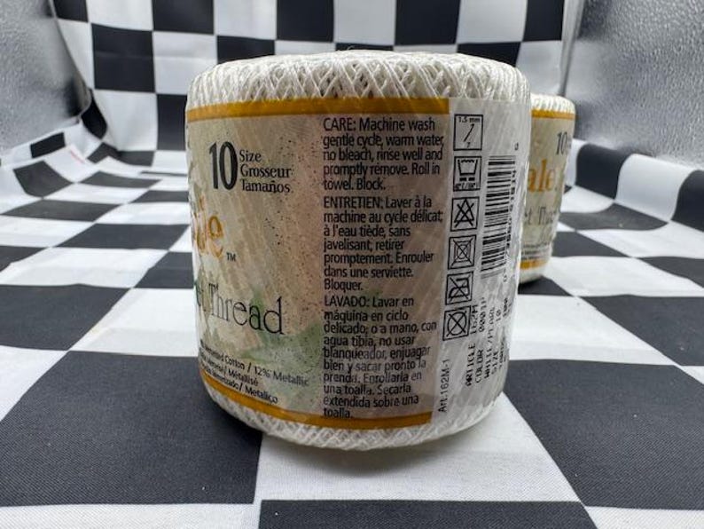 2 ROYALE Metallic Crochet Thread White Pearl Size 10 100 Yards Color ...