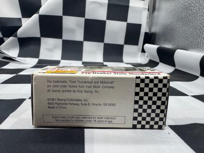 Brett Bodine #26 Quaker State Thunderbird 1:64 Scale Car Racing ...