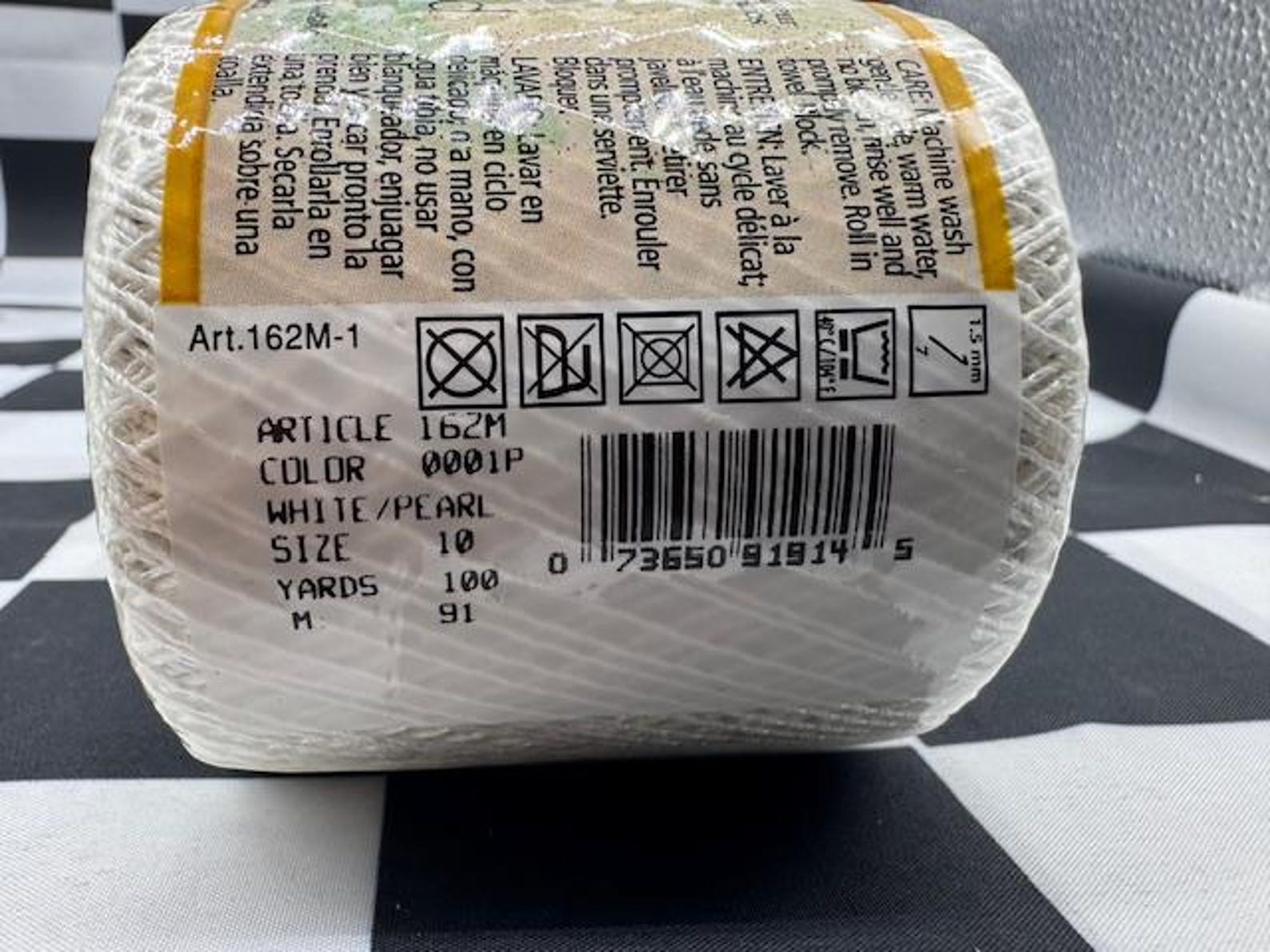 2 ROYALE Metallic Crochet Thread White Pearl Size 10 100 Yards Color ...