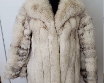 White fox fur coat | Etsy