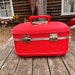 Vintage Mod Red Train Case 1960's Travelgard Train Vase Tray and Mirror ...