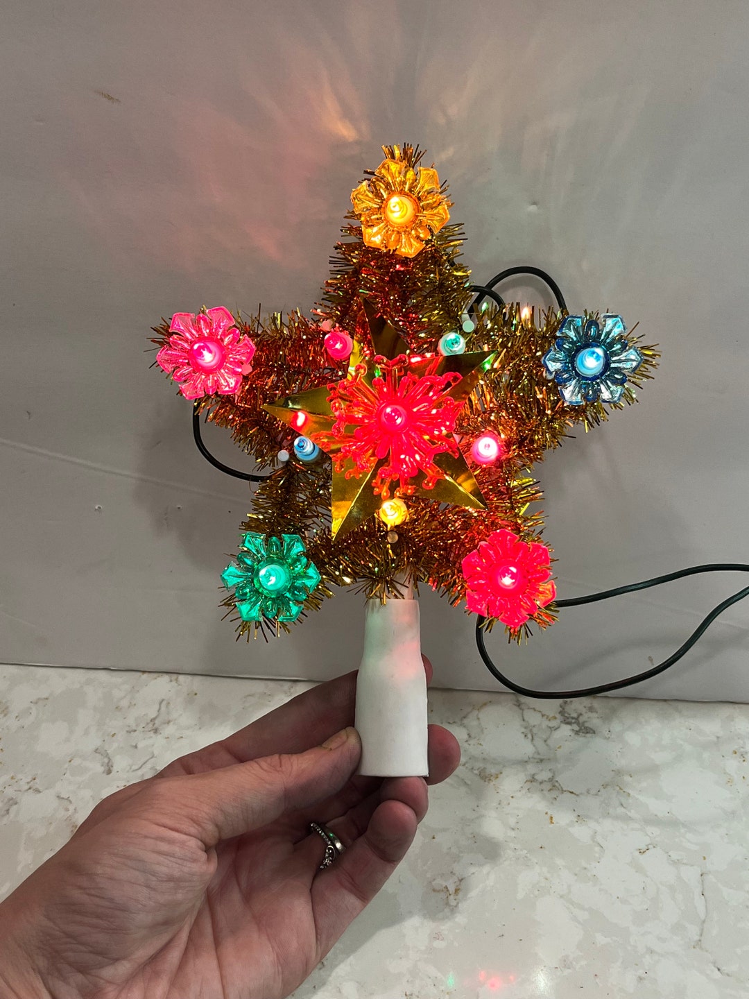 Vintage 1980s Rainbow Tree Topper - Etsy