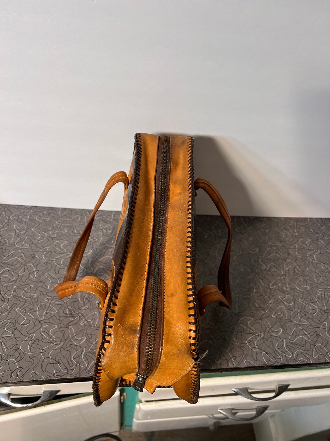 Vintage Large Tooled Leather Purse Huge Boho Retro 1970's | Etsy