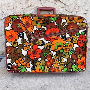 Vintage Flower Power Suitcase Floral Case Suitcase Vintage Vinyl - Etsy