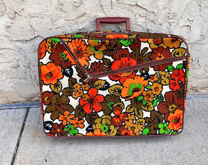 Vintage Flower Power Suitcase Floral Case Suitcase Vintage Vinyl - Etsy