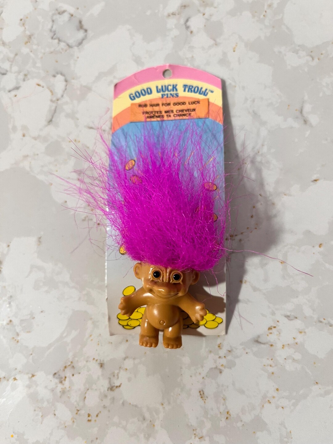 Vintage Russ Trolls Good Luck Troll Pin Brooch MOC - Etsy