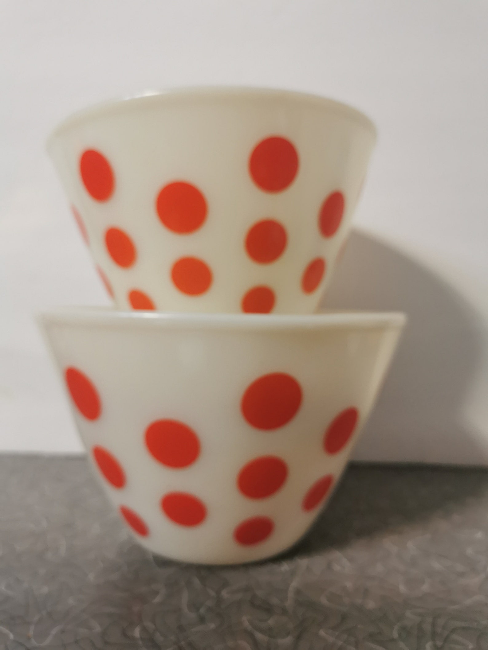 Fire King Red Dot Bowls - Etsy