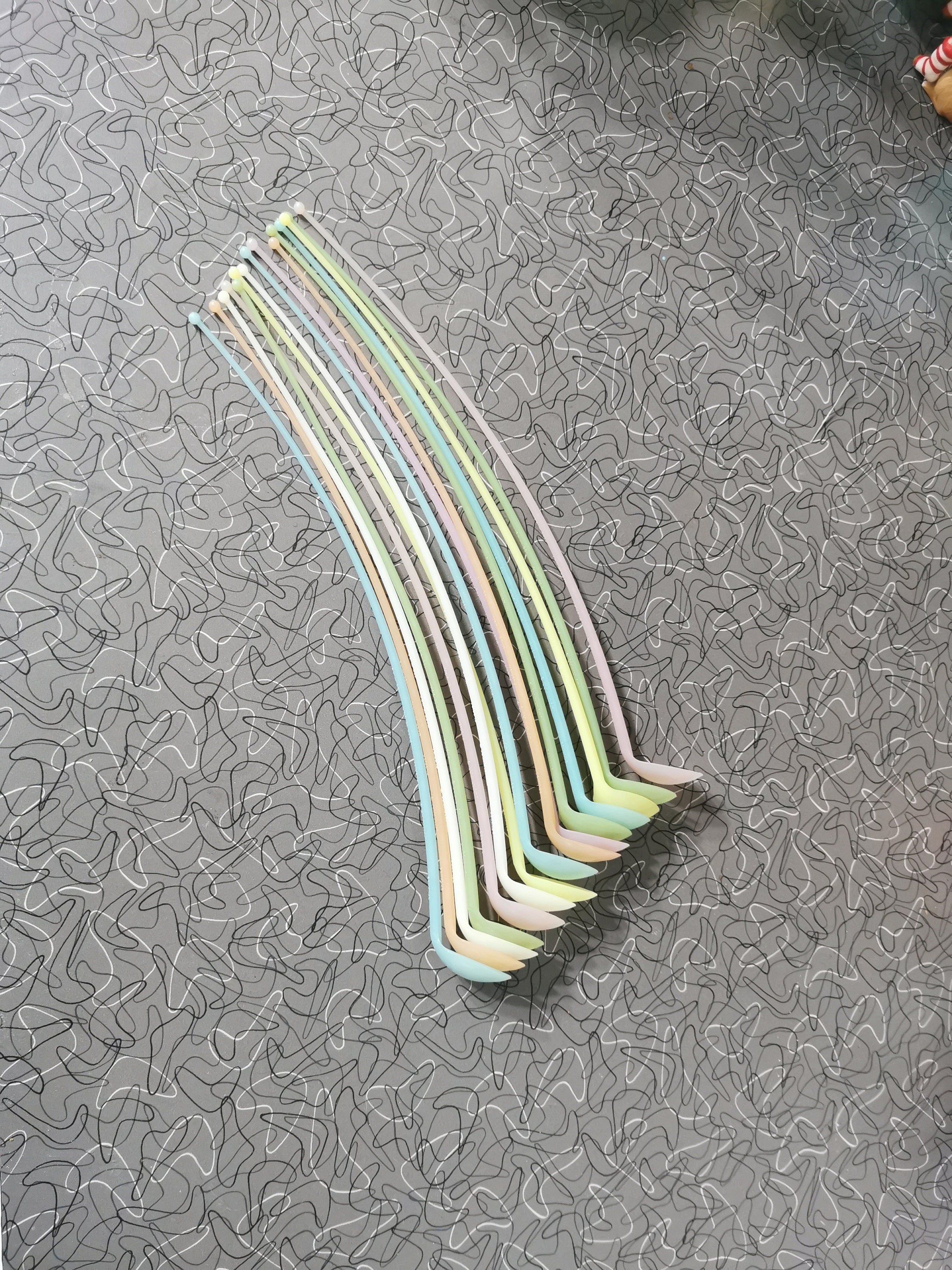 Pastel Rainbow Tupperware Iced Tea Spoons Tupperware Retro Rainbow ...