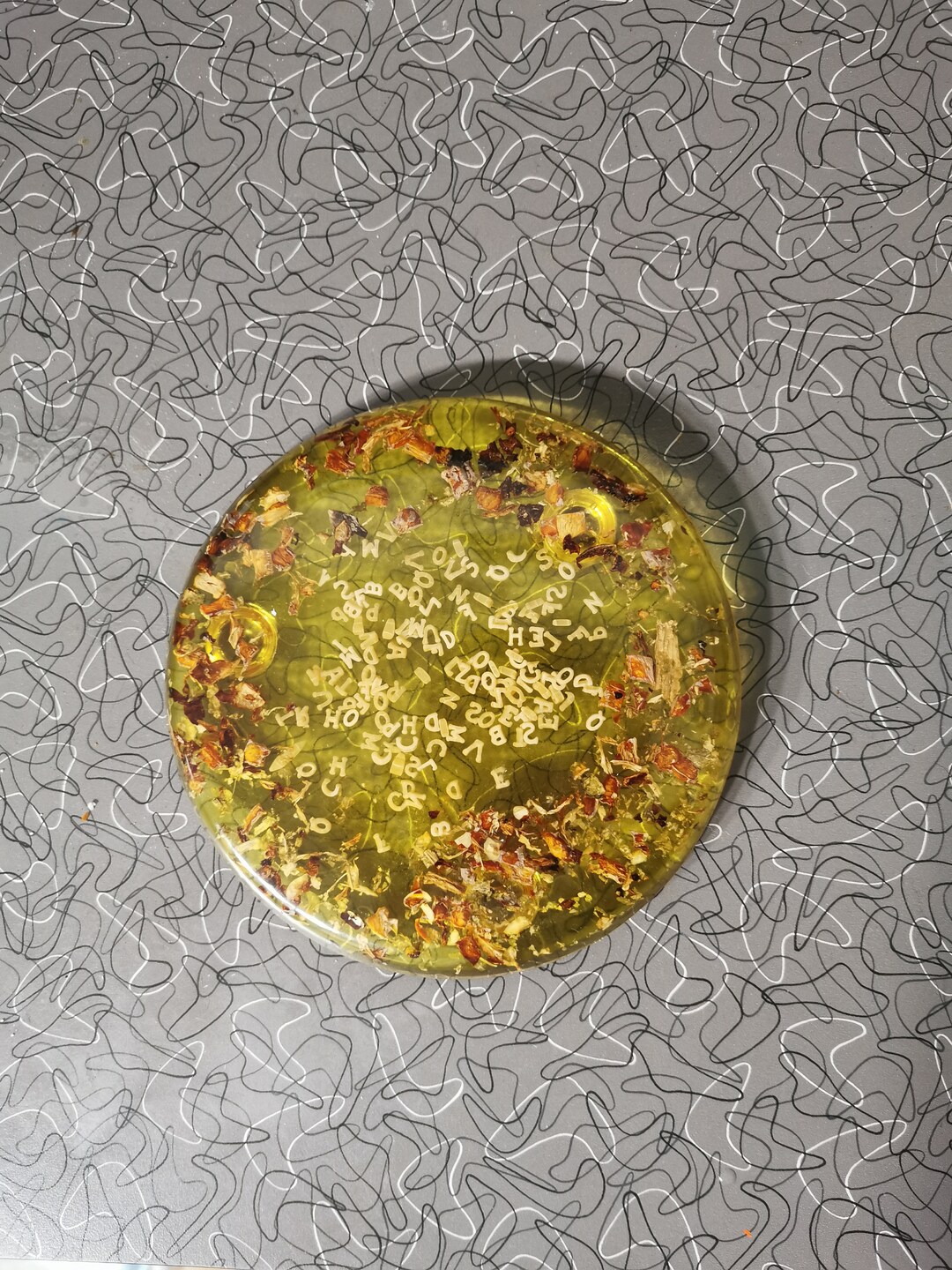 Vintage Lucite Alphabet Soup Trivet Lucite Trivet Resin Lucite Trivet ...