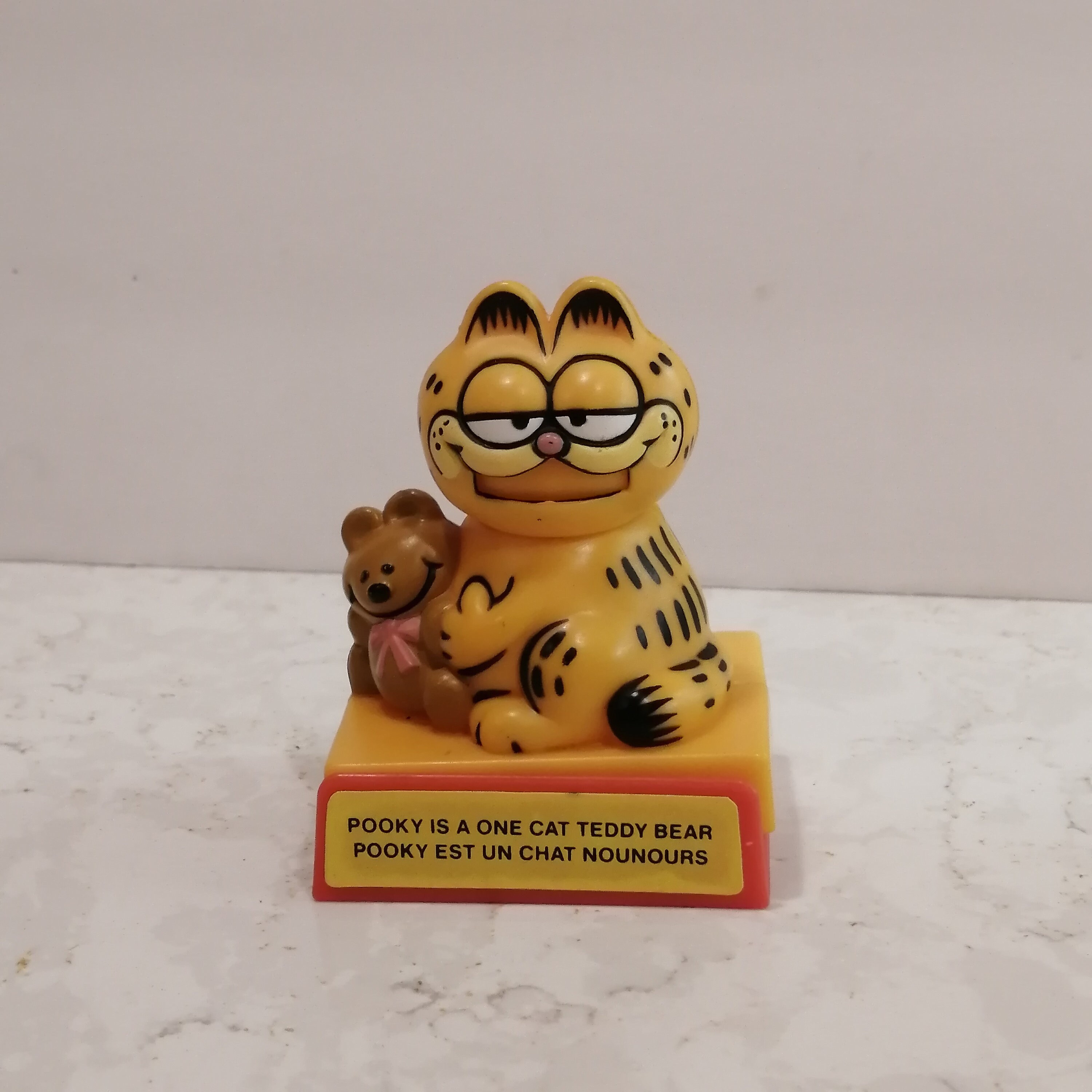 Garfield Table Top Toy Push Smile Pooky is a One Cat Teddy Bear - Etsy