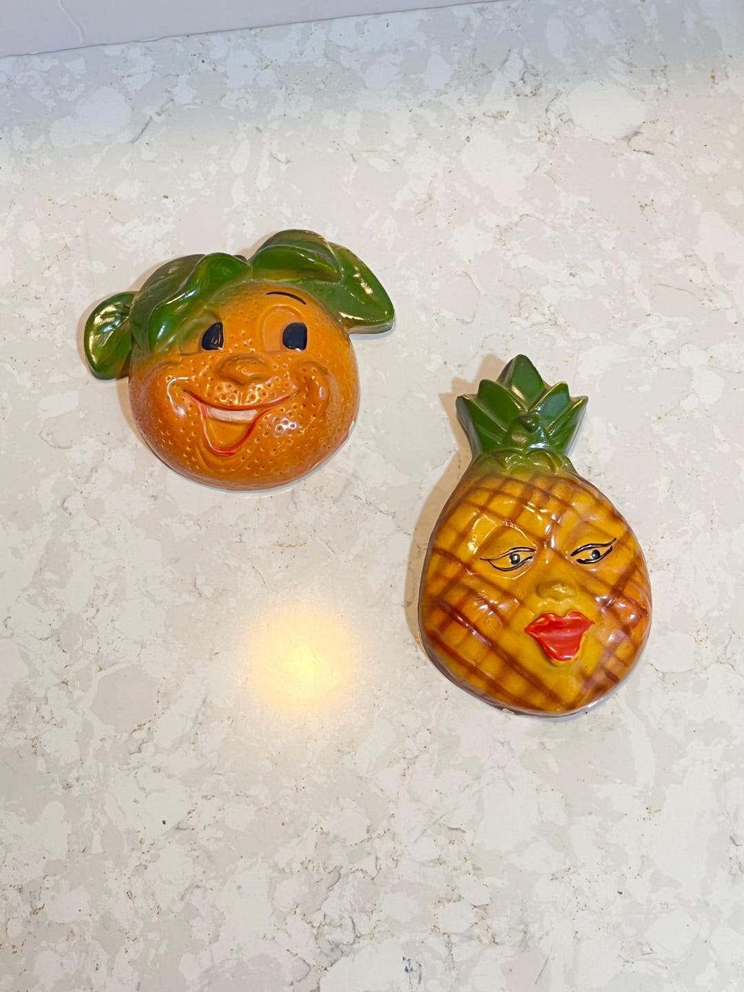 Vintage Kitsch Fruit Wall Plaques Chalkware Fruit Chalk Ware - Etsy