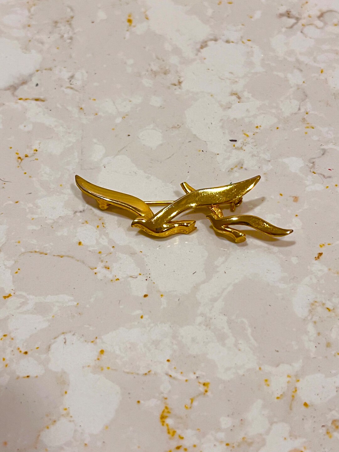 Vintage MCM Brass Seagulls Brooch Seagull Brooch - Etsy