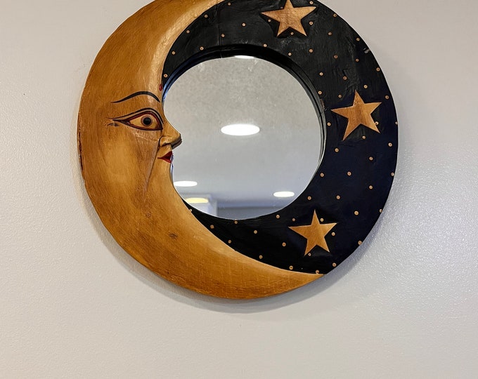 Vintage Celestial Moon Mirror - Etsy