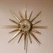 Vintage Sunburst Clock Mid Century Modern Sunburst Clock - Etsy
