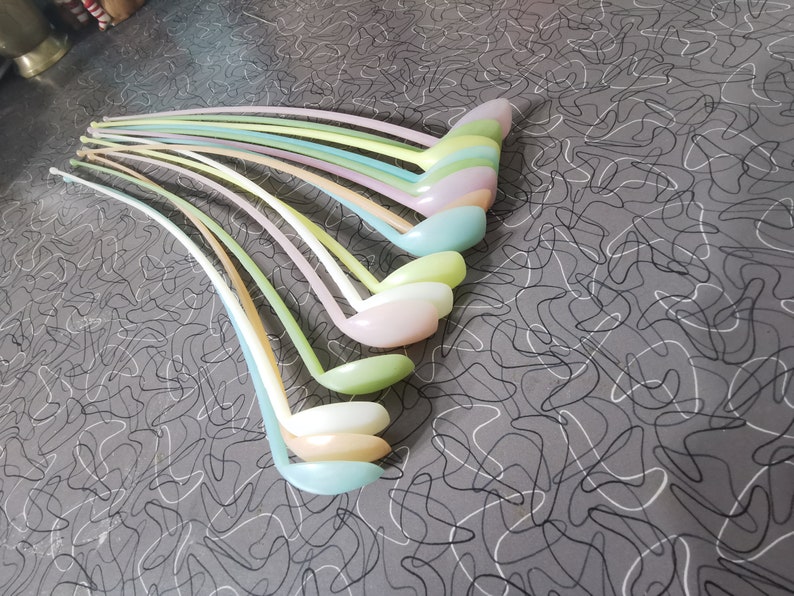 Pastel Rainbow Tupperware Iced Tea Spoons Tupperware Retro - Etsy