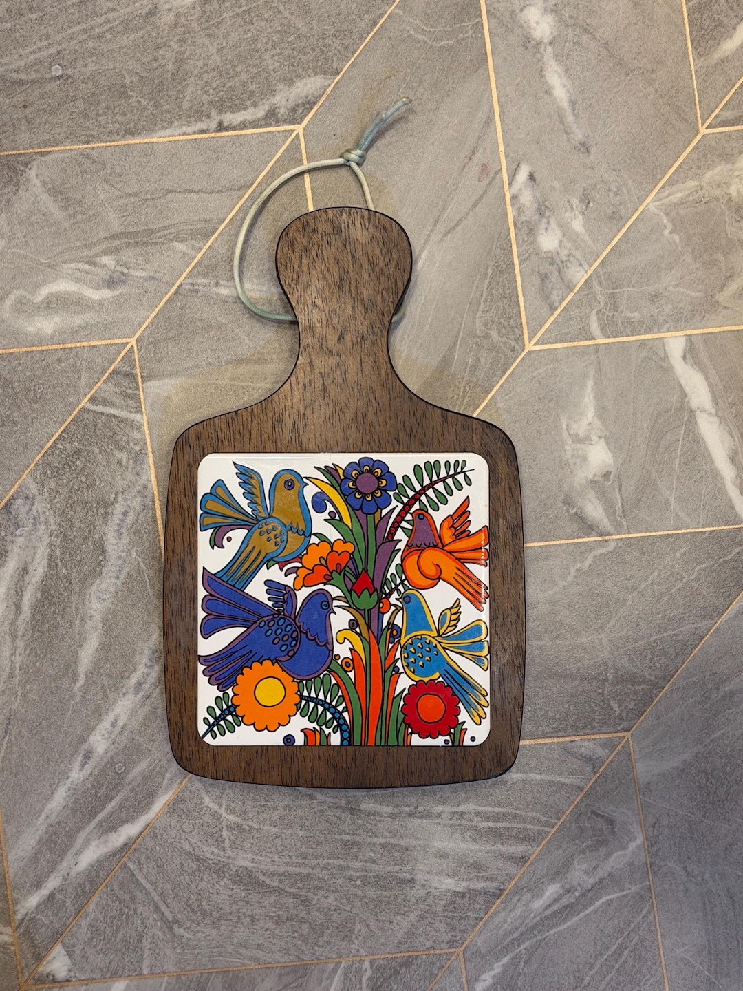 Vintage Villery and Boch Acapulco Tile Trivet Wood Board - Etsy