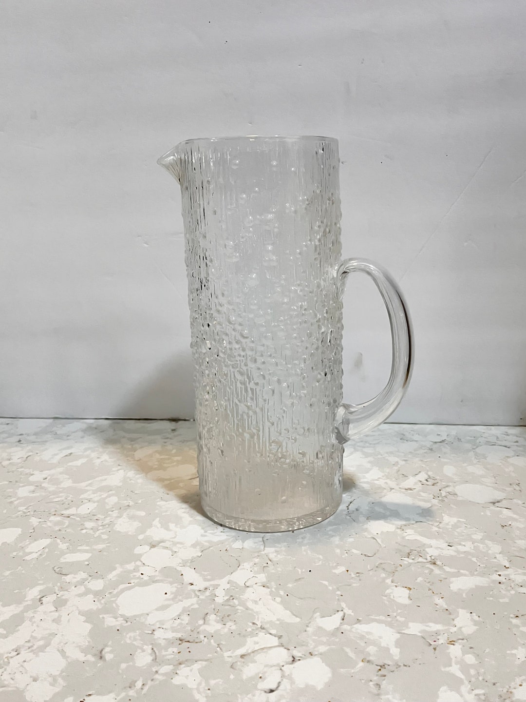 Vintage Wirkkala Littala Ultima Thule Ice Glass Tall Cocktail Pitcher ...