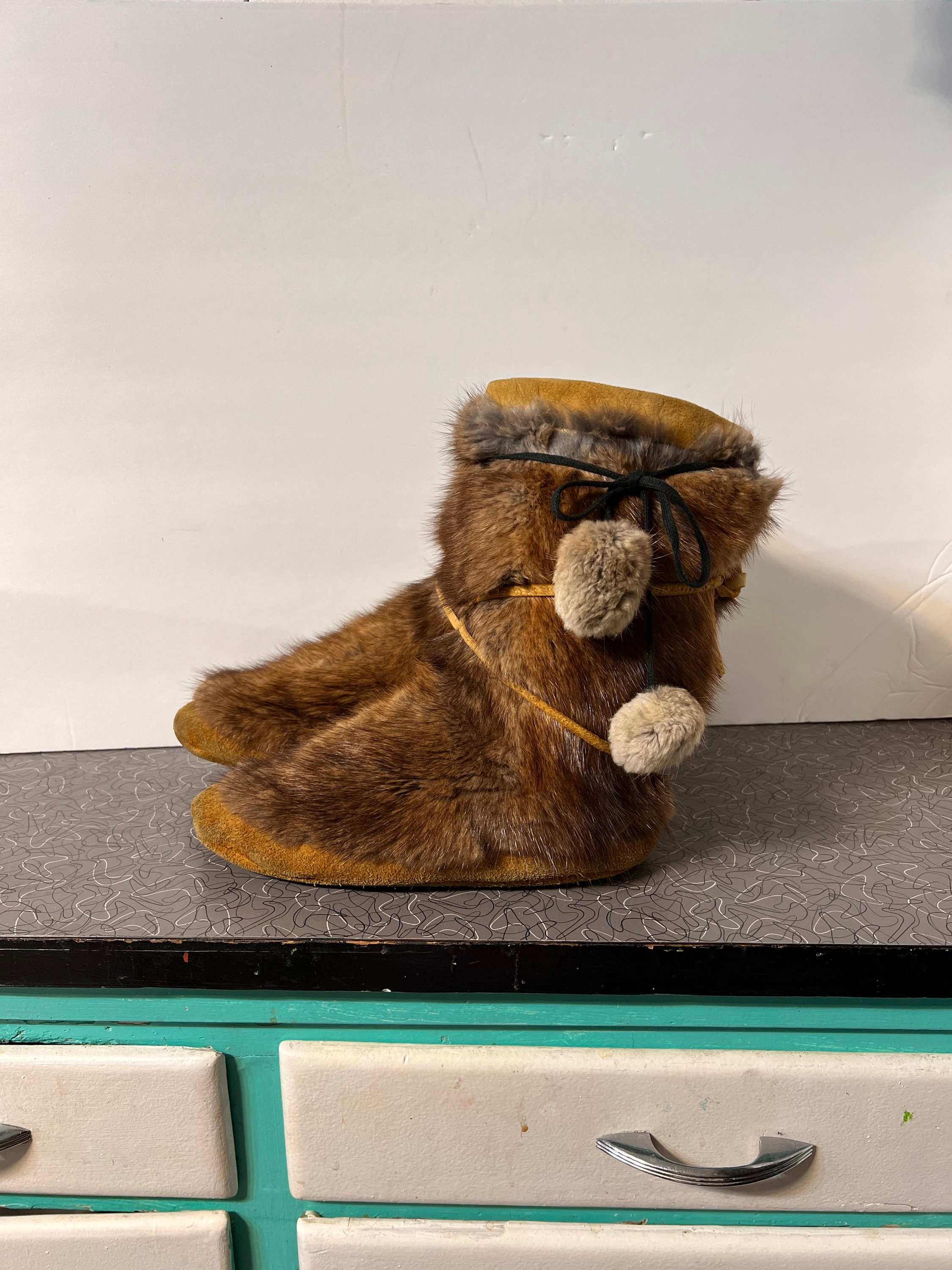 Handmade Native American Mukluks Wrap Mukluks Beaver or - Etsy