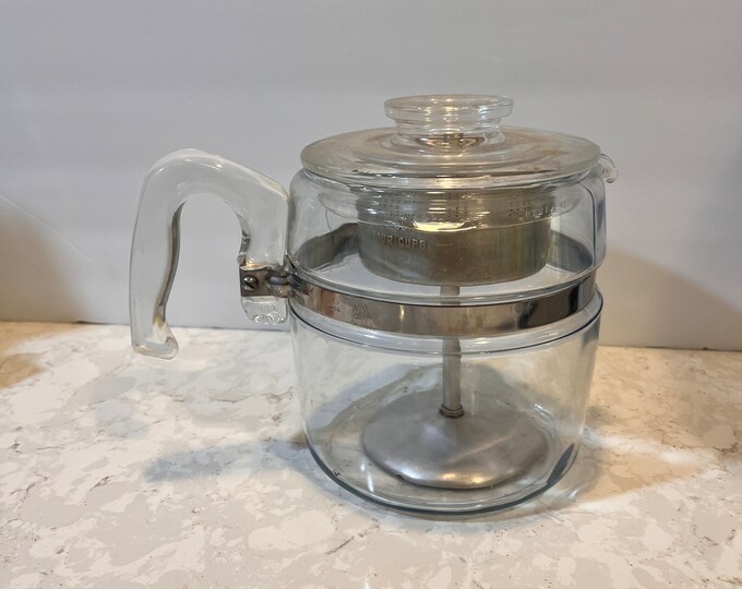 Vintage Pyrex Flameware 6 Cup Coffee Percolator - Etsy