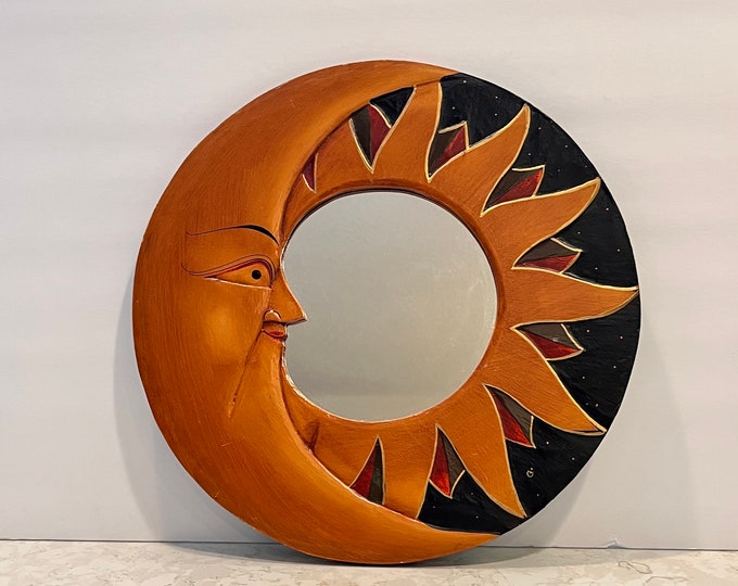 Vintage Celestial Sun and Moon Mirror. - Etsy