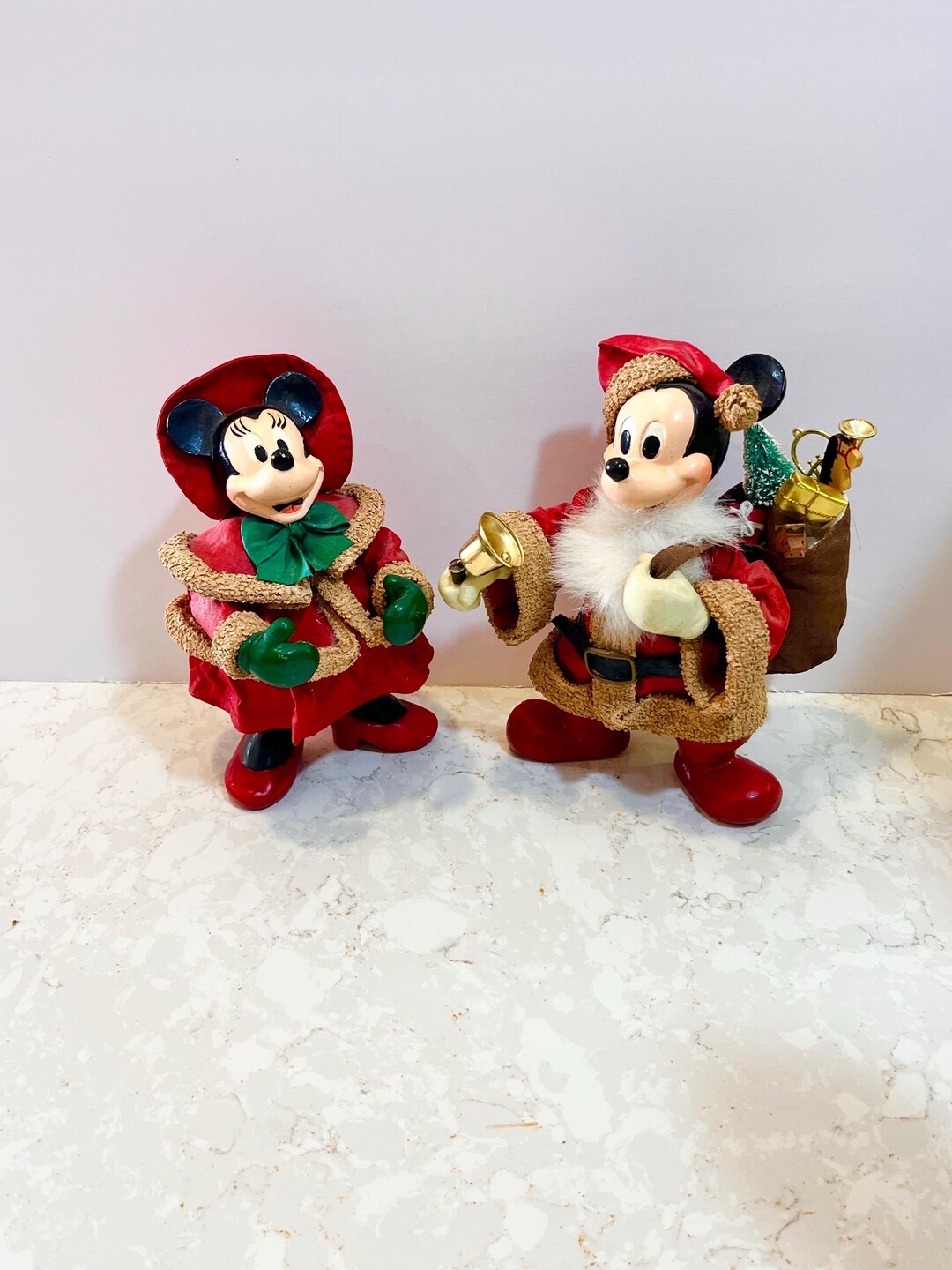 Vintage Mickey and Minnie Mouse Ornaments Paper Mache 1970s-80s - Etsy