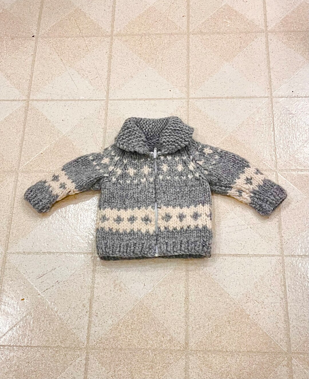 Vintage Wool Cowichan Sweater Childs Thick Wool Kids Size Cowichan - Etsy