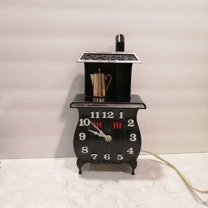 Vintage Pot Belly Stove Kitchen Clock Kitchen Wall Clock Plug In - Etsy