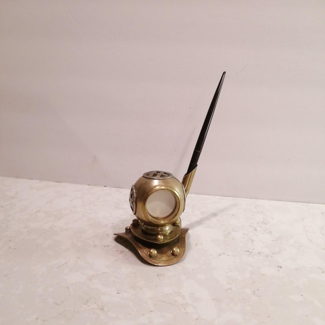 Vintage Brass Diving Helmet Photo Frame and Pen Holder Diving Bell - Etsy