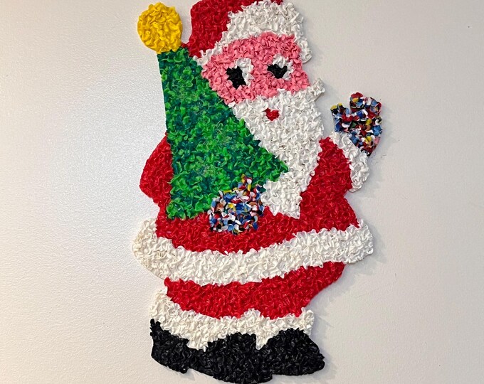 Vintage Popcorn Santa Claus Wall Hanging - Etsy
