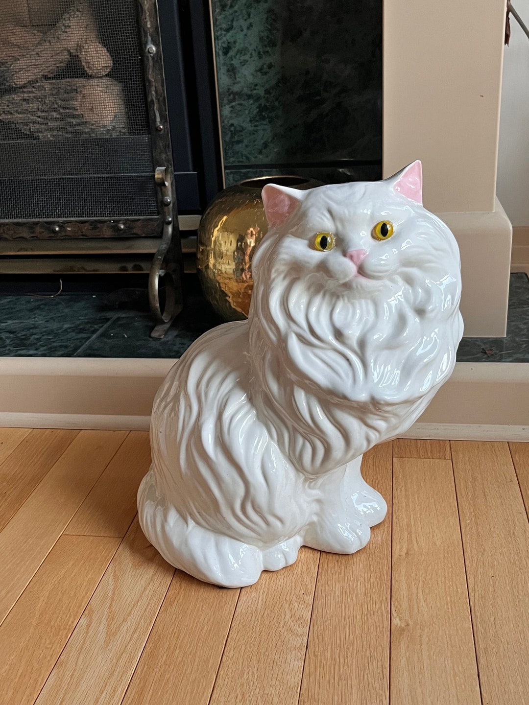 Life Size Ceramic Cat Tall Ceramic Cat Persian Giant Cat Kitsch Cute Huge - Etsy
