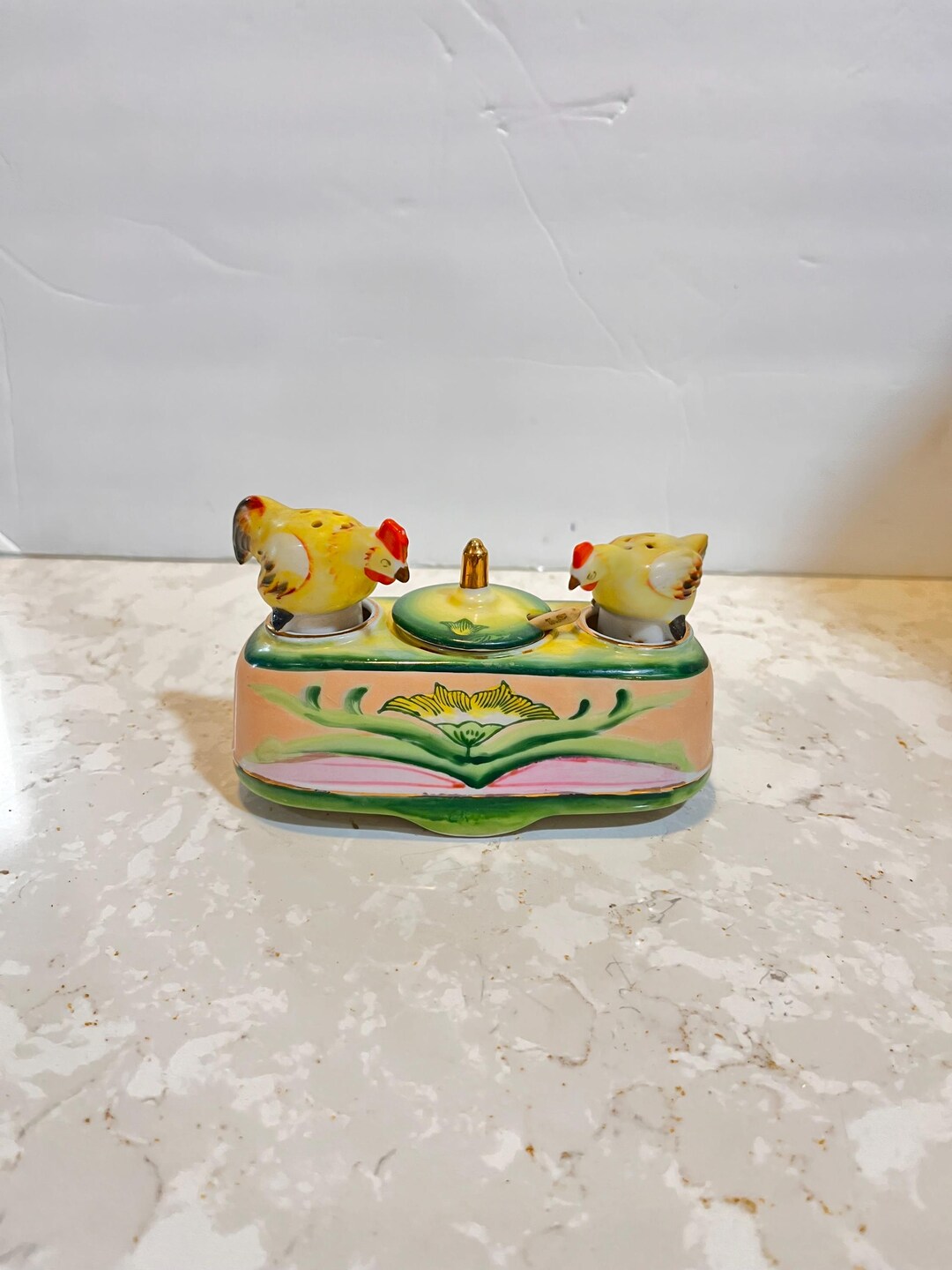 Antique Occupied Japan Bobbing Chicken Salt Pepper Condiment Set - Etsy