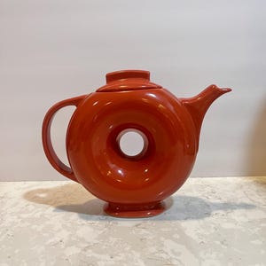 Vintage Hall Pottery Donut Teapot Art Deco - Etsy