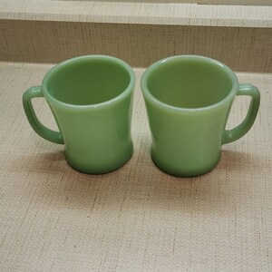 Jadeite Mug Set of 2 Fire King 1950's D Handle Mugs - Etsy