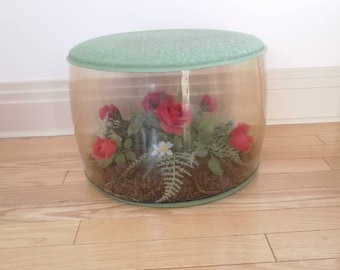 Vintage Inflatable Ottoman Terrarium Ottoman 1950s Modern Kitsch Etsy