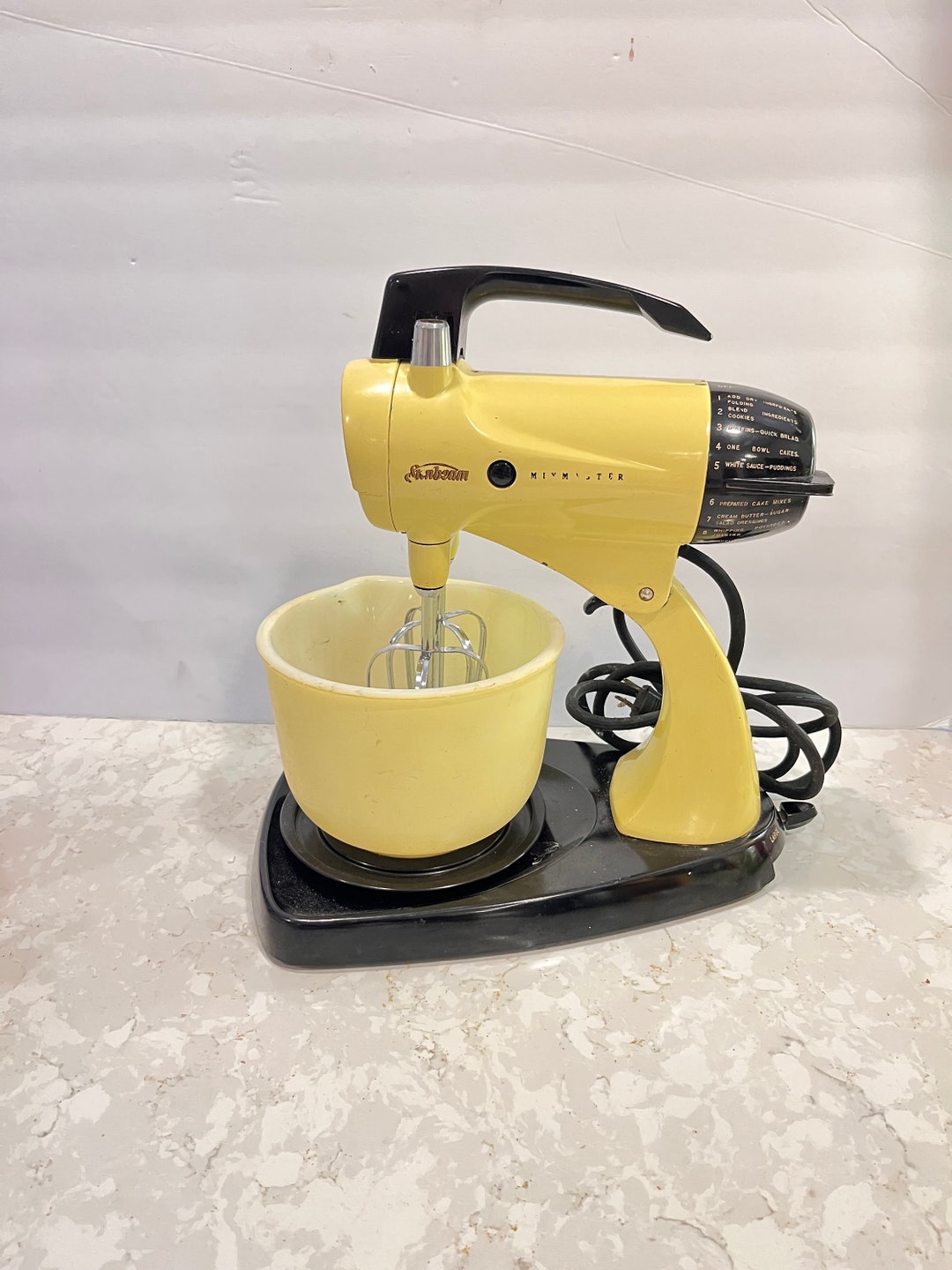 Vintage 1950s Yellow Sunbeam Mixmaster Works Great!! - Etsy