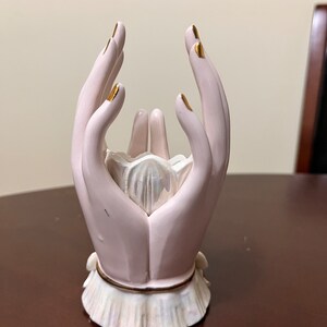 Vintage Rubens Hands Vase Hand Vase Soft Pink Elegant - Etsy