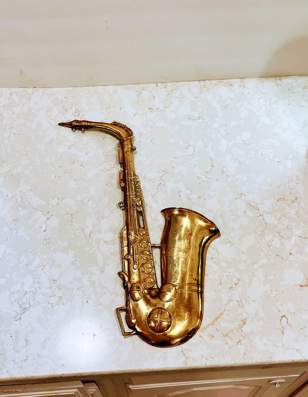 Vintage Brass Saxophone Wall Decor LARGE 18 In - Etsy
