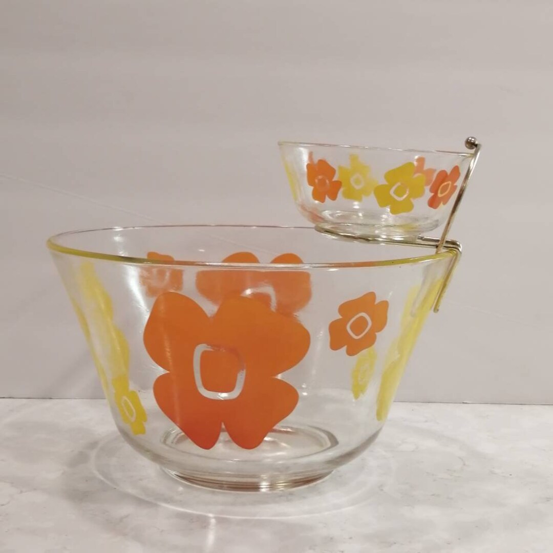 Vintage Anchor Hocking Chip N Dip Flower Power - Etsy